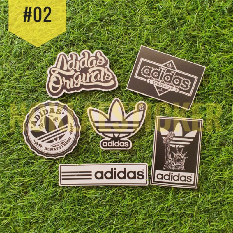Stickers Adidas สติ๊กเกอร์PVCอย่างดีกันน้ำกันรอยสำหรับแปะวัสดุผิวเรียบบ ...