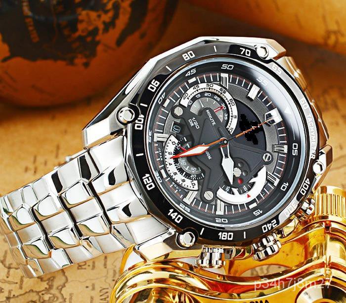 Casio Edifice Edifice นาฬิกาข้อมือผู้ชาย EF-550D-1AV - Silver/Black ...