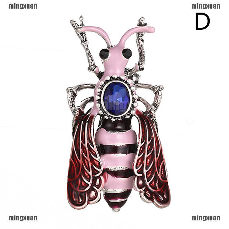 Enamel Animal Insect Bee Rhinestone Crystal Brooch Pin Bouquet Pin ...