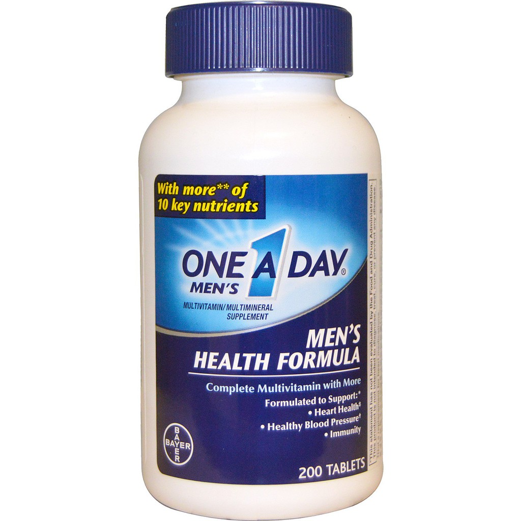 One-A-Day, Men's Health Formula, Multivitamin/Multimineral, 200 Tablets ...