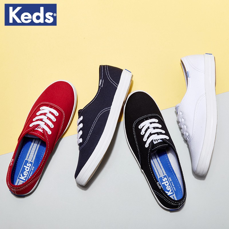 Keds Chillax Mini รองเท้าผ้าใบสีทึบตามฤดูกาลรองเท้าผ้าใบผู้หญิงคลาสสิก ...