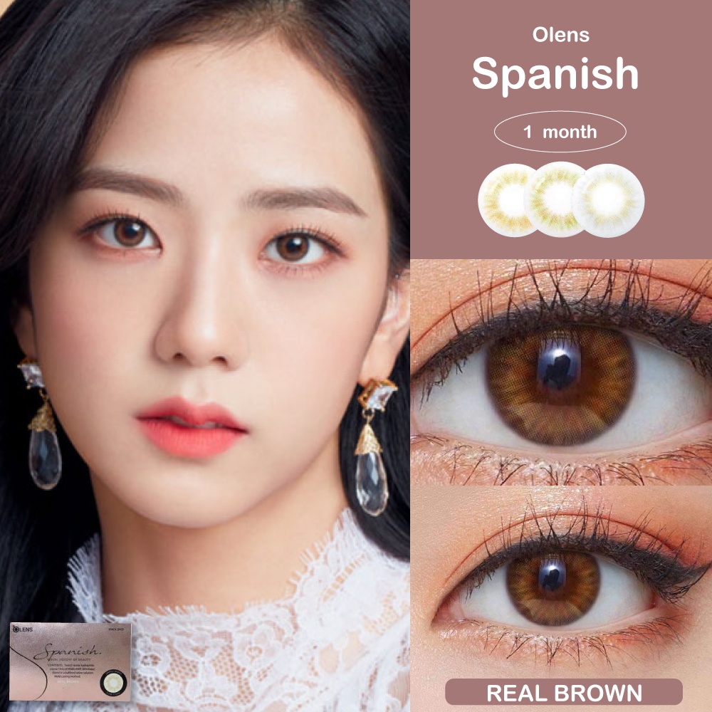 Olens รุ่น Spanish Real Brown คอนแทคเลนส์รายเดือน - nanalens_official ...