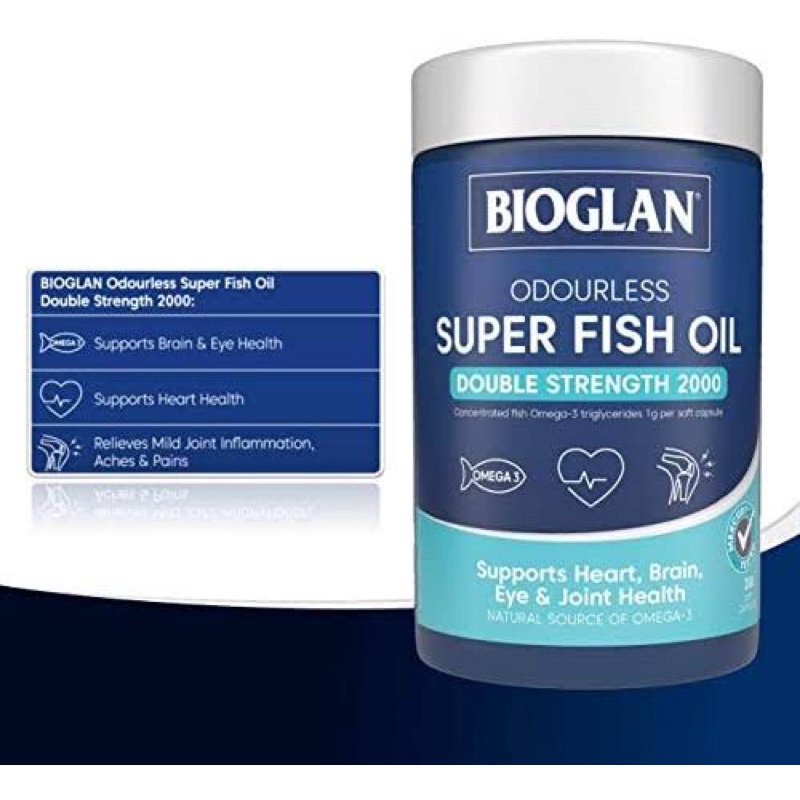 EXP 525 Bioglan Super Fish oil double strength 200 แคปซูล (แท้100พร้อม ...