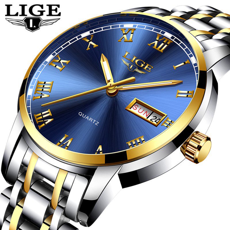 Fashion Full Steel Watch Men Analog Quartz Waterproof Watch968uih H05F ...