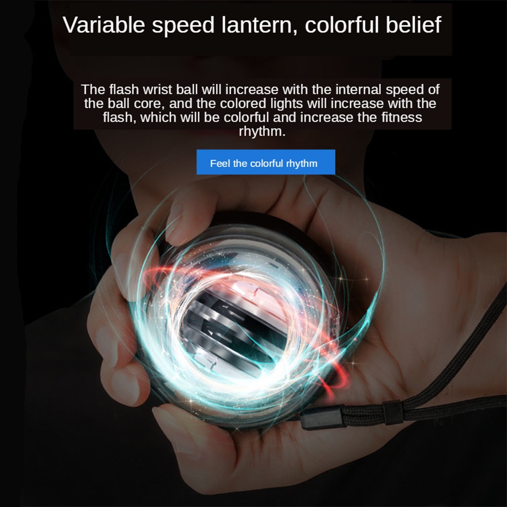 ลอตเตอรี่Colorful Metail Force ower Wrist Ball Gyroscoe Sinning Wrist ...