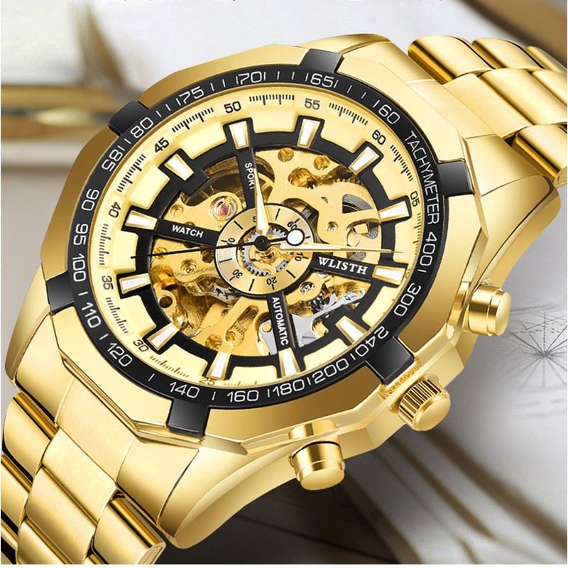 Authentic Automatic Watch Men Waterproof Luminous Stainless Steel ...