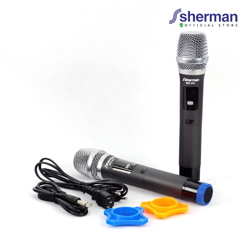 SHERMAN MIC-441 ชุดไมโครโฟนไร้สาย ดิจิตอล UHF 64 แชนแนล ไมค์ลอยไร้สาย ...