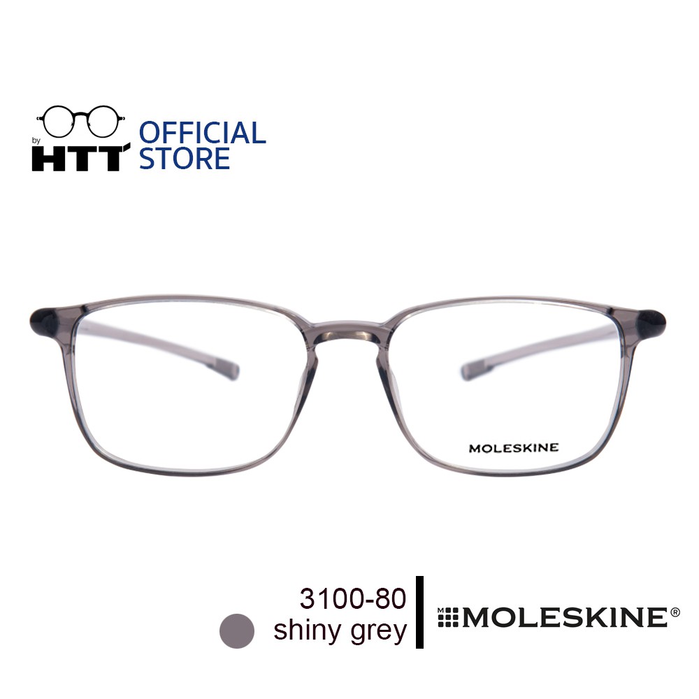 MOLESKINE (โมเลสกิน) แว่นตาตัดแสงฟ้า Blue Cut MR 3100-80 สี Shiny Grey ...