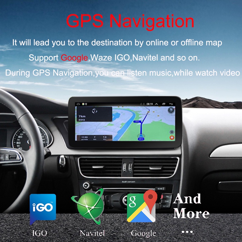 AUTOTOP 2 Din Car Radio IPS Screen for Audi A5 Android A4 B8 S4 S5 A4L ...