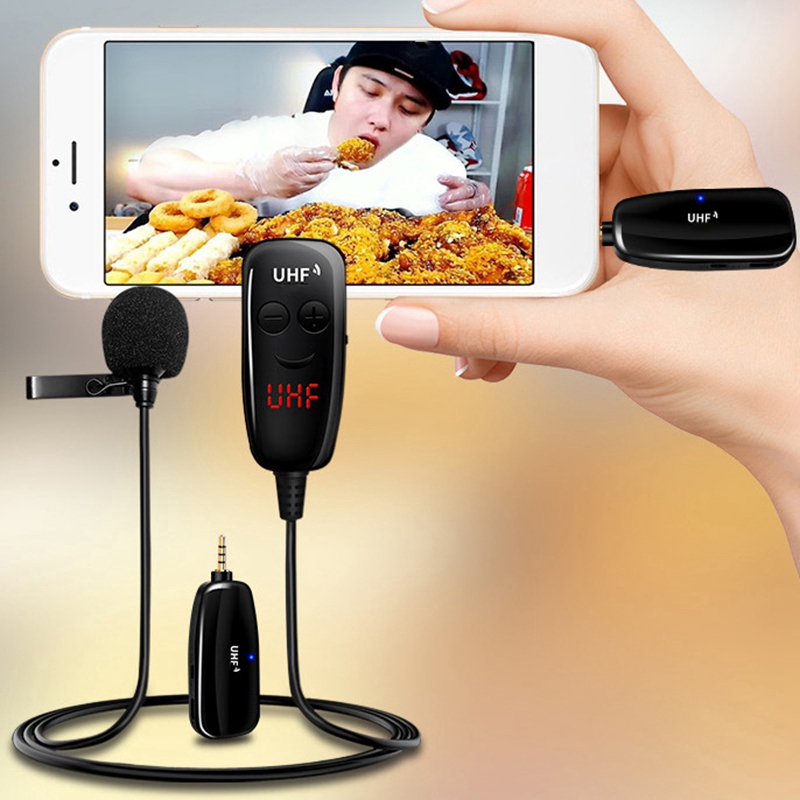 Professional UHF Microphone Lavalier Wireless Microphone Interview ...