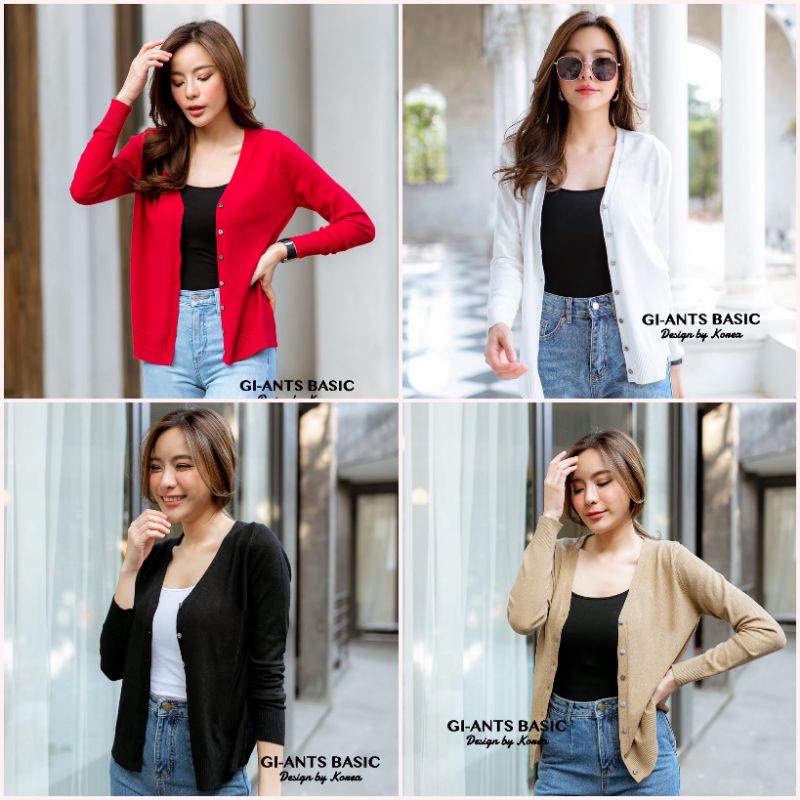 พร้อมจัดส่งป้าย GI-ANTS เสื้อคลุมแขนยาว over size ผ้าไหมพรม เนื้อแน่น ยืดเยอะ GC-93 - jiraporn ...