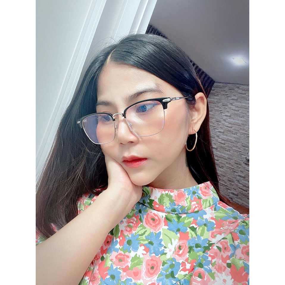 แว่นสายตายาว กรองแสงสีฟ้ามัลติโค๊ต มีสายตา 50ถึง400 ( BLUE Block MULTICOAT ) ทรง half frame ...