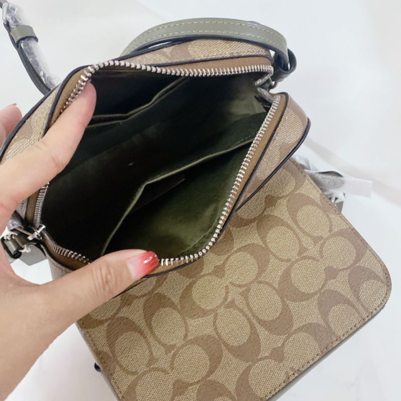 Coach แท้ MINI CAMERA BAG IN SIGNATURE CANVAS (COACH 91677) - coach_mk ...