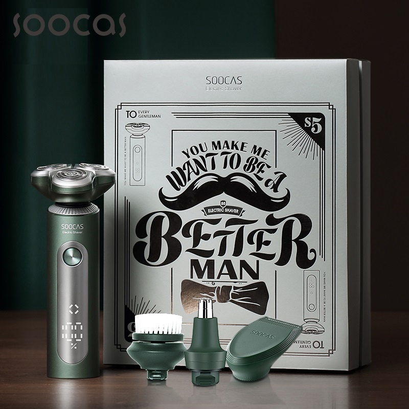 Soocas S5 Electric Shaver Nose Hair Trimmer Facial Cleaning Brush Set ...