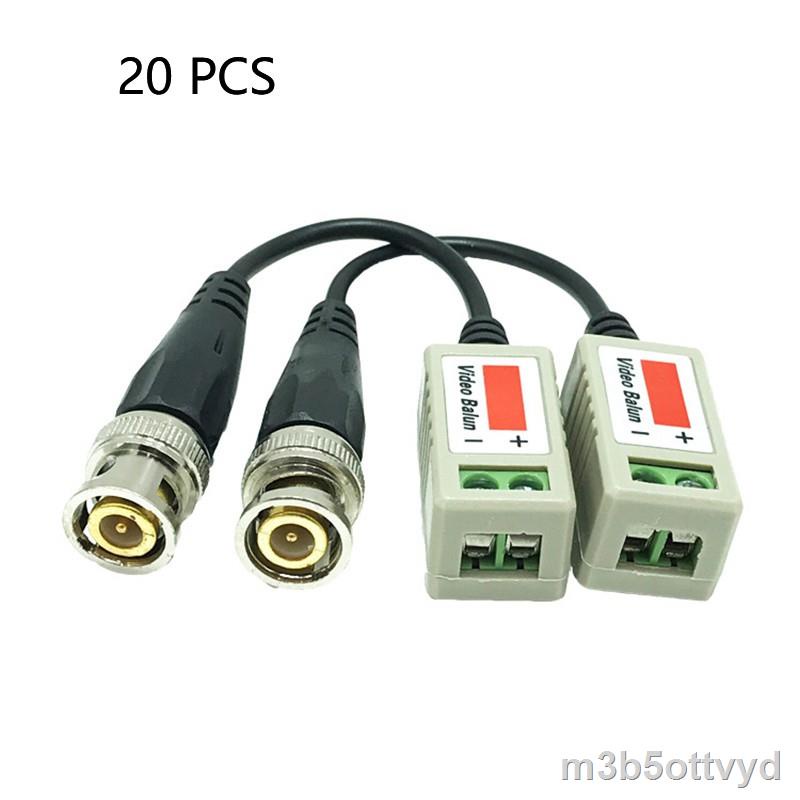 20 PCS Passive Twisted Pair Transmitter Ccvt Video Balun Bnc Network Cable Connector for ...