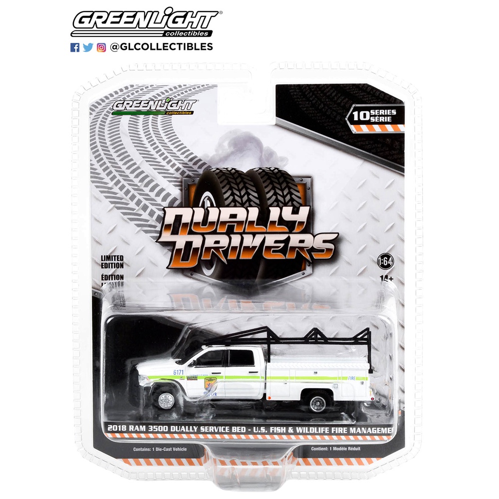 Greenlight 1/64 Dually Drivers Series 10 2018 RAM 3500 Dually Service ...