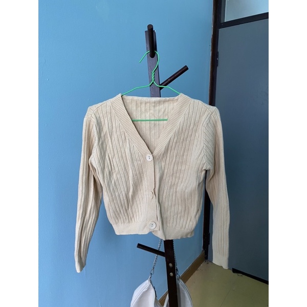 new ribbed cardigann | Shopee Thailand