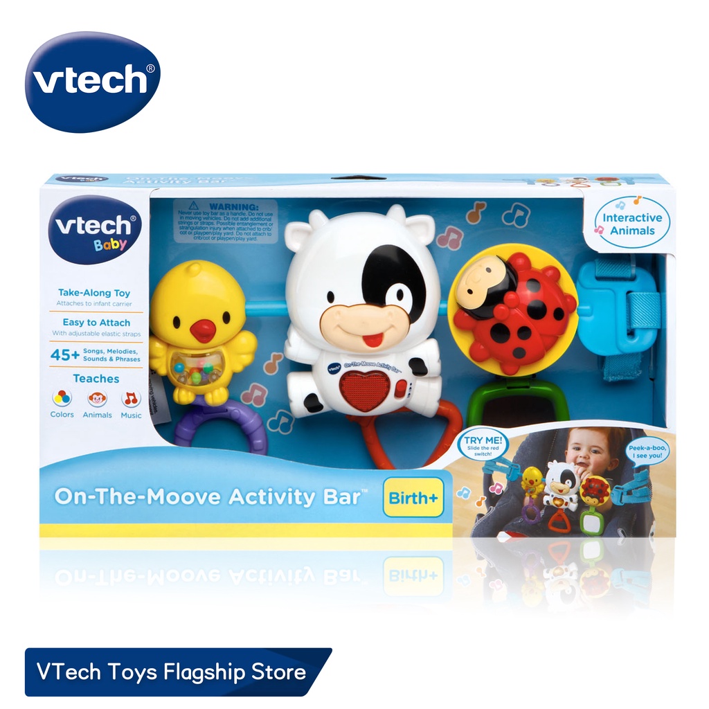 VTech Stroller Toys for Baby On the Moove Activity Bar with Music Car ...