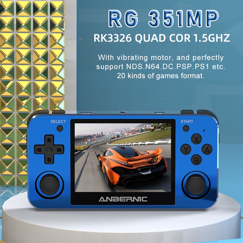 คอนโซลเปลือก128G ANBERNIC RG351MP RG351M Retro Game Console PS1 ...