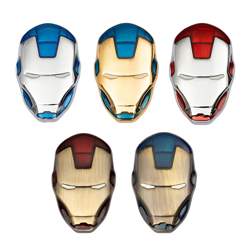 3d Alloy Metal Helmet Emblem Mask Badge Creative Car Stickers ...