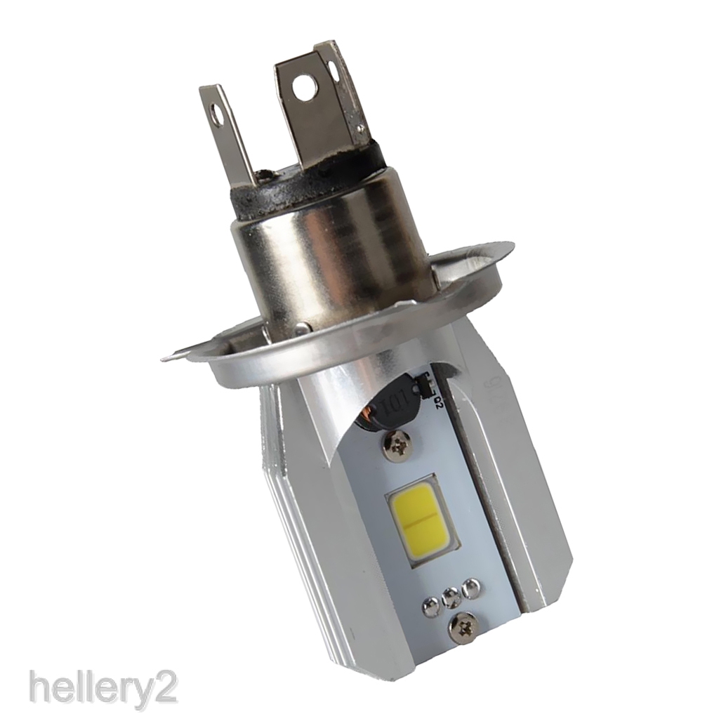 Hellery2 หลอดไฟหน้ารถจักรยานยนต์ H4 White 20W Cob Led HiLo Beam ...