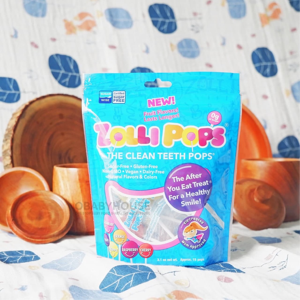 Zollipops The Clean Teeth Pops อมยิ้มแปรงฟัน อมยิ้มรสผลไม้ ช่วยป้องกัน ...