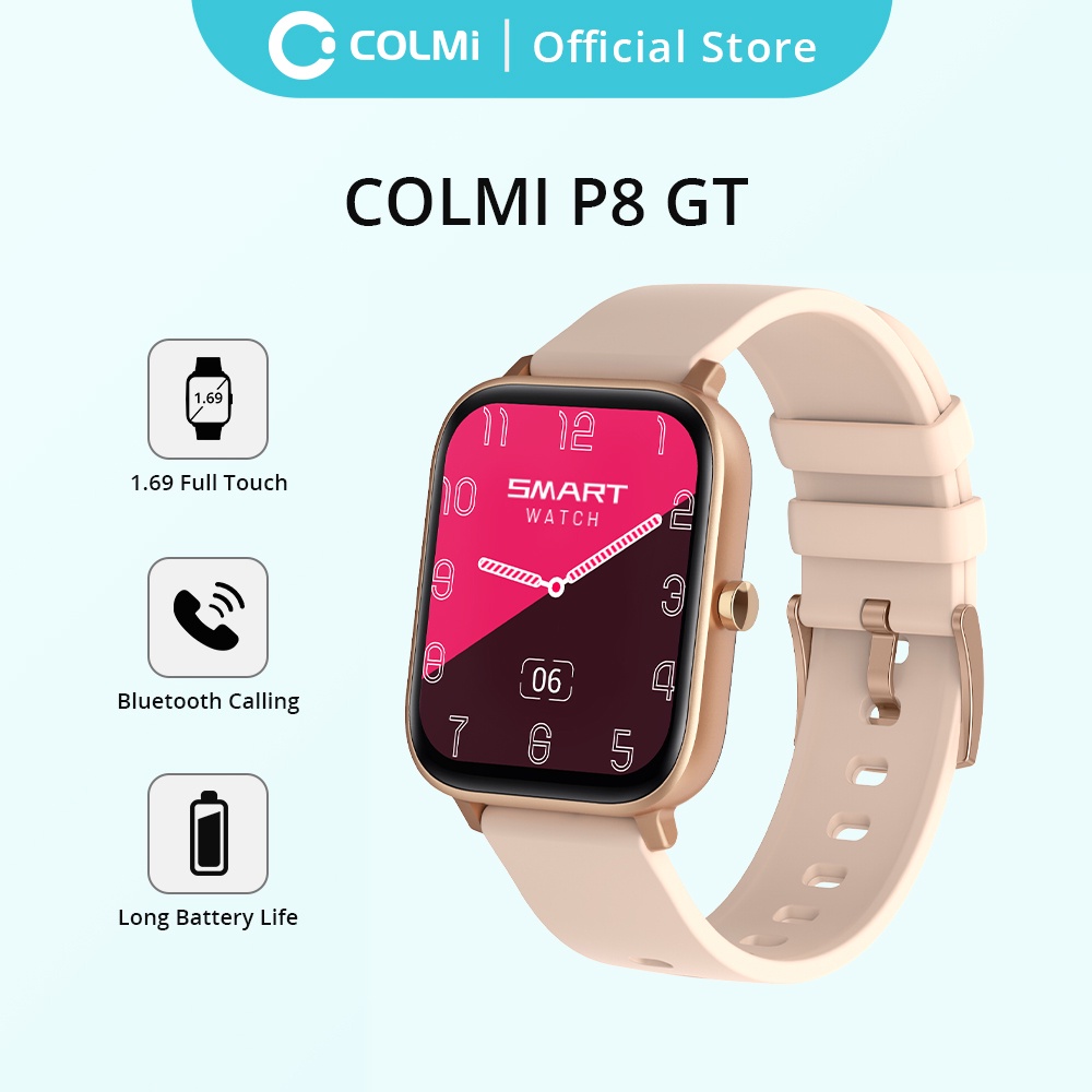 Colmi P8 GT สมาร์ทวอทช์ เชื่อมต่อบลูทูธ IP67 กันน้ํา 1.69 นิ้ว 20 มม - colmi.th - ThaiPick
