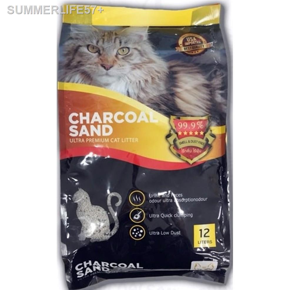 ส่งไวจากไทย????Charcoal Sand ทรายแมว Ultra Premium 12 ลิตร ปลอดฝุ่น ปลอดกลิ่น จับเป็นก้อนได้ดี ...