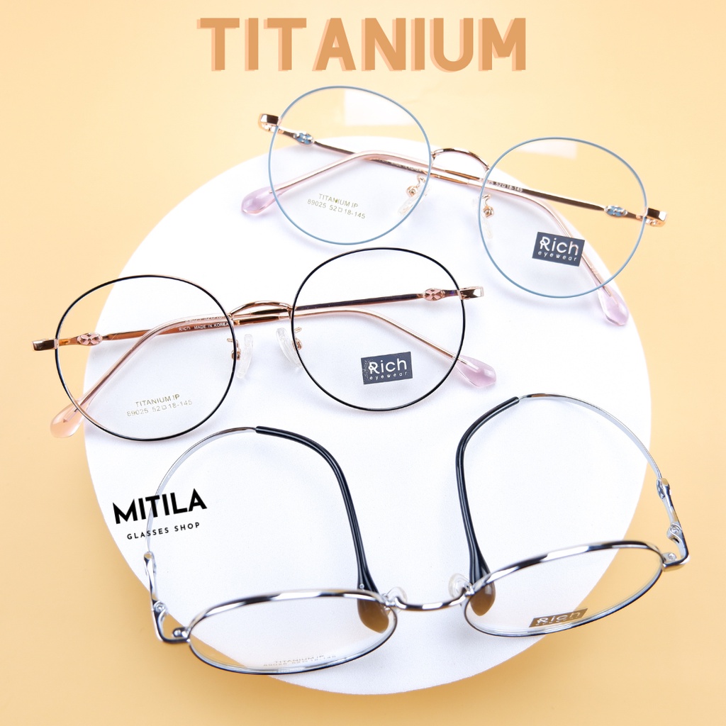 กรอบแว่นตาไทเทเนียม Rich ของแท้ 100 Titanium IP ดัดงอได้ ยืดหยุ่น ...