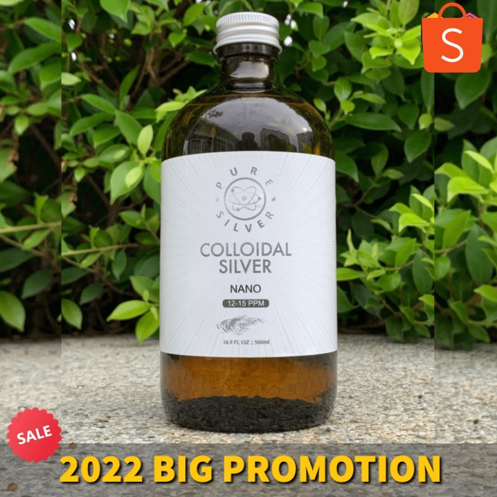 Colloidal Silver 500 ml (16.9 oz), ซิลเวอร์นาโน, 12-15 PPM Pure ...