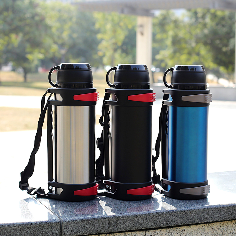 พร้อมส่งกระติกน้ำร้อนพกพาหม้อฉนวนกันความร้อนในบ้าน2L กลางแจ้งแบบพกพา304ถ้วยแก้วสแตนเลส3000mlขวด ...