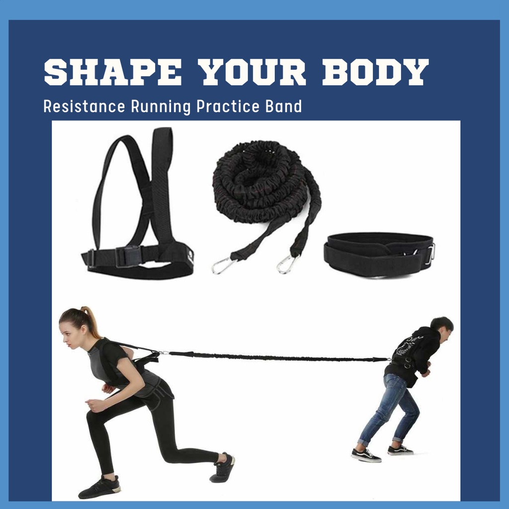ยางยืด ฝึกวิ่ง เพิ่มแรงต้าน ฝึกความเร็วในการวิ่ง Sports Running ...