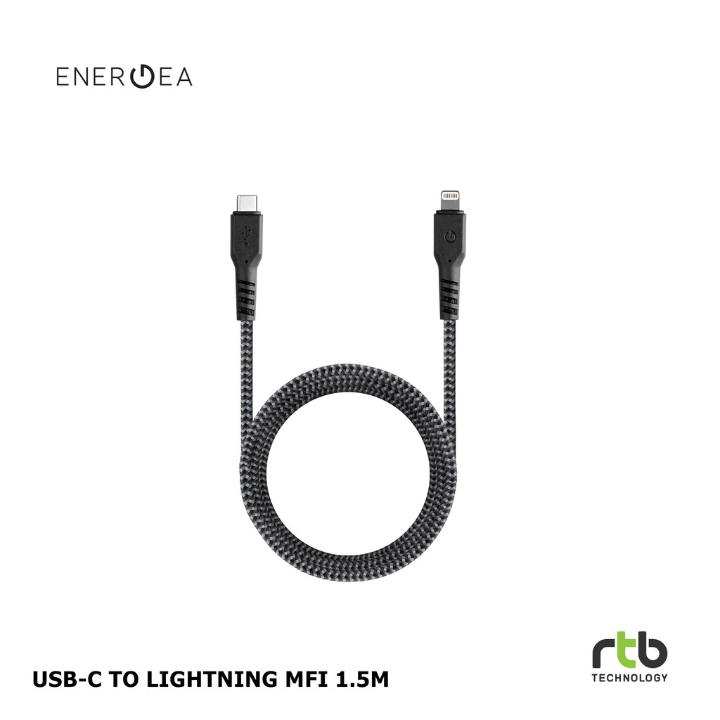 Energea สายชาร์จ Cable FibraTough USB-C To ไลท์นิ่ง MFi 1.5M (สินค้ารับ ...