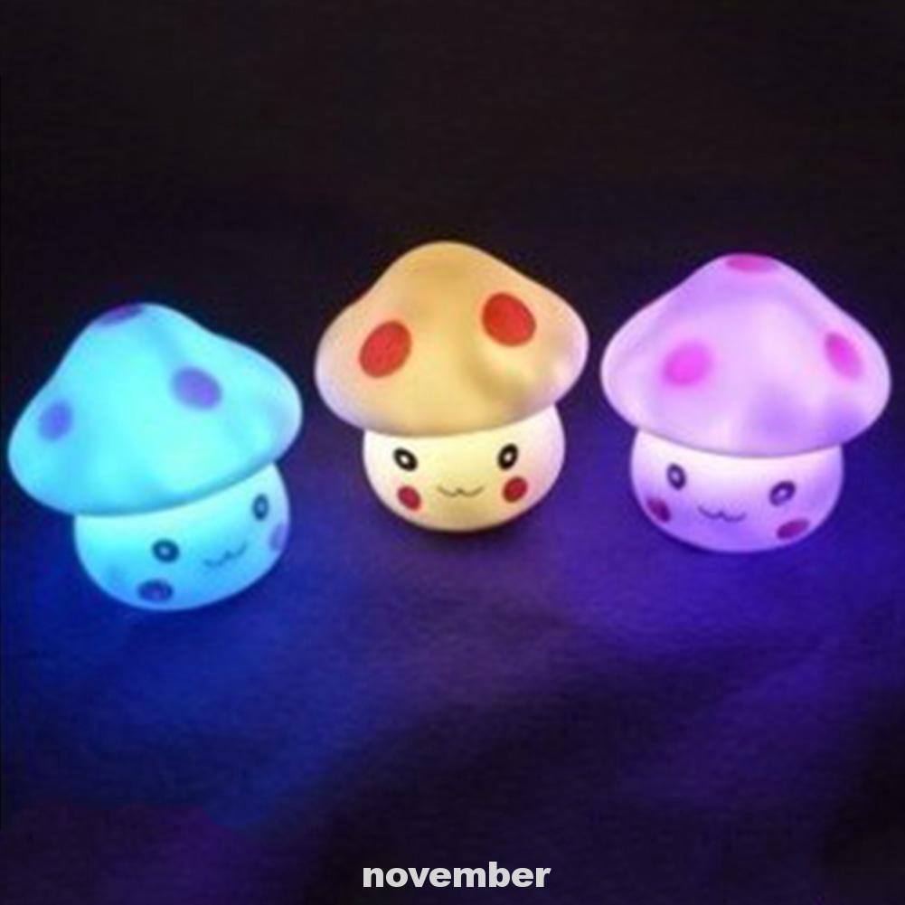 LED Lamp Button Control Durable Cute Fashion Mushroom Shape Night Light ...