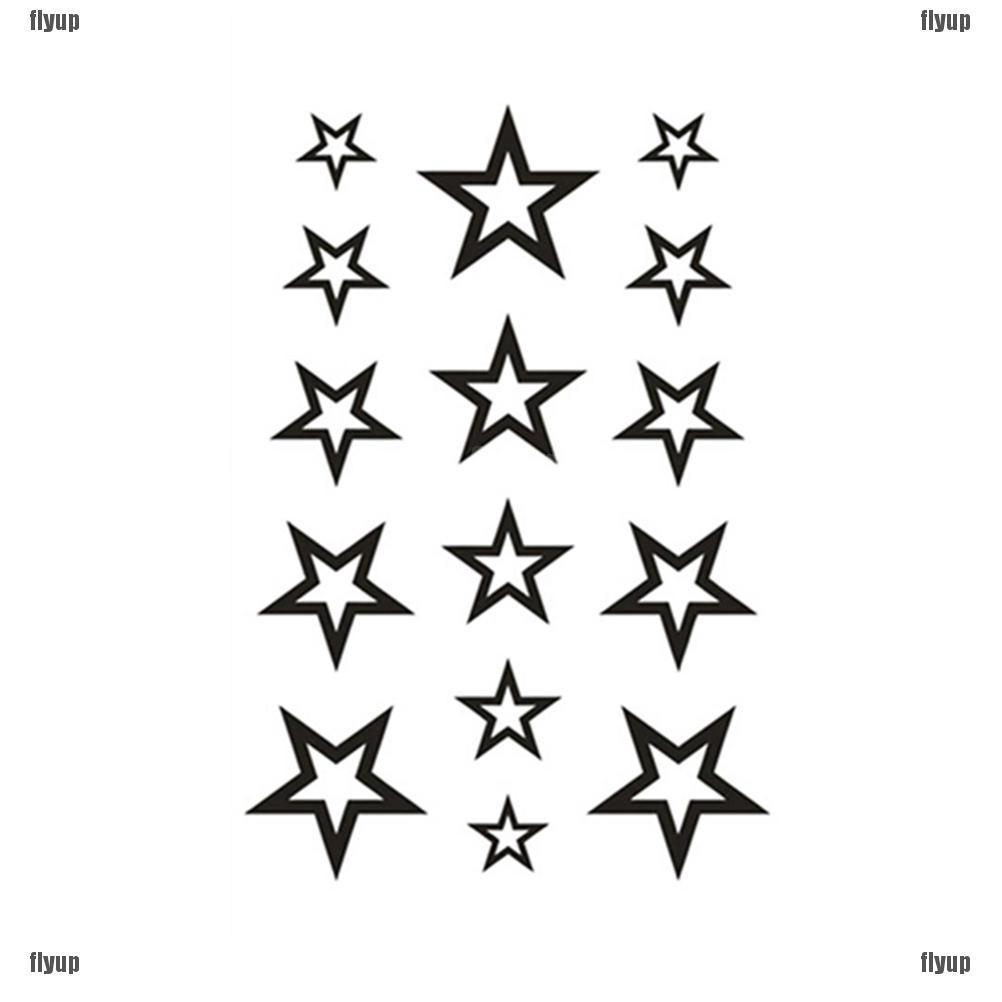 Hollow Star Water Transfer Star Waterproof Temporary Tattoo Sticker ...