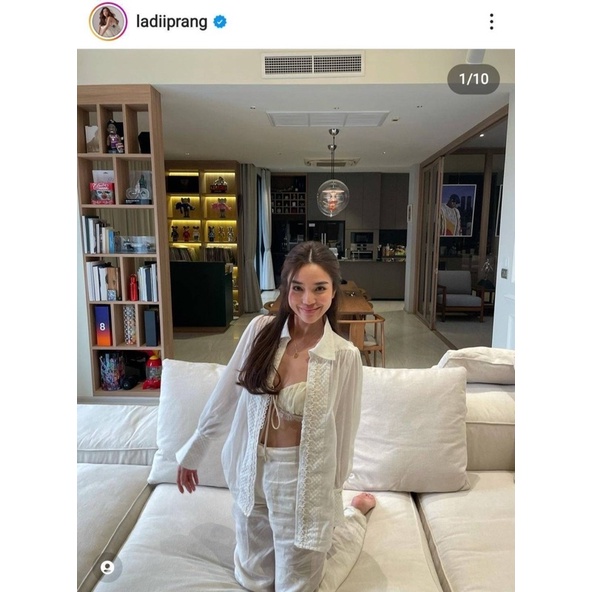 บราฉลุลูกไม้ สีครีม So lace top (mini) - chanit.store - ThaiPick