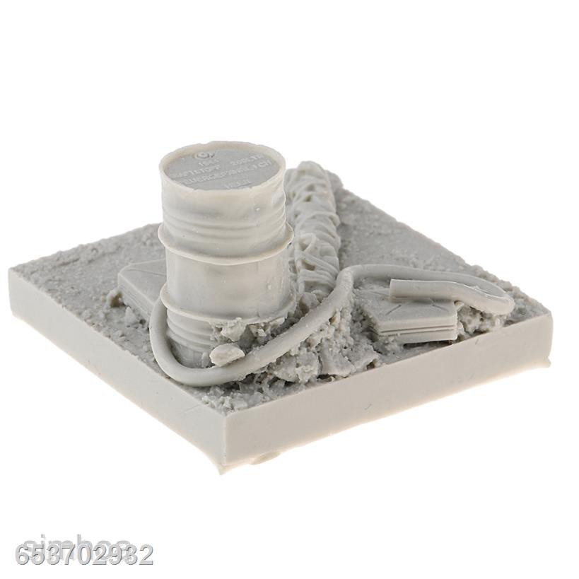 135 Resin Model Kit Unpainted Oil Tank War Ruins Miniature Landscape ...