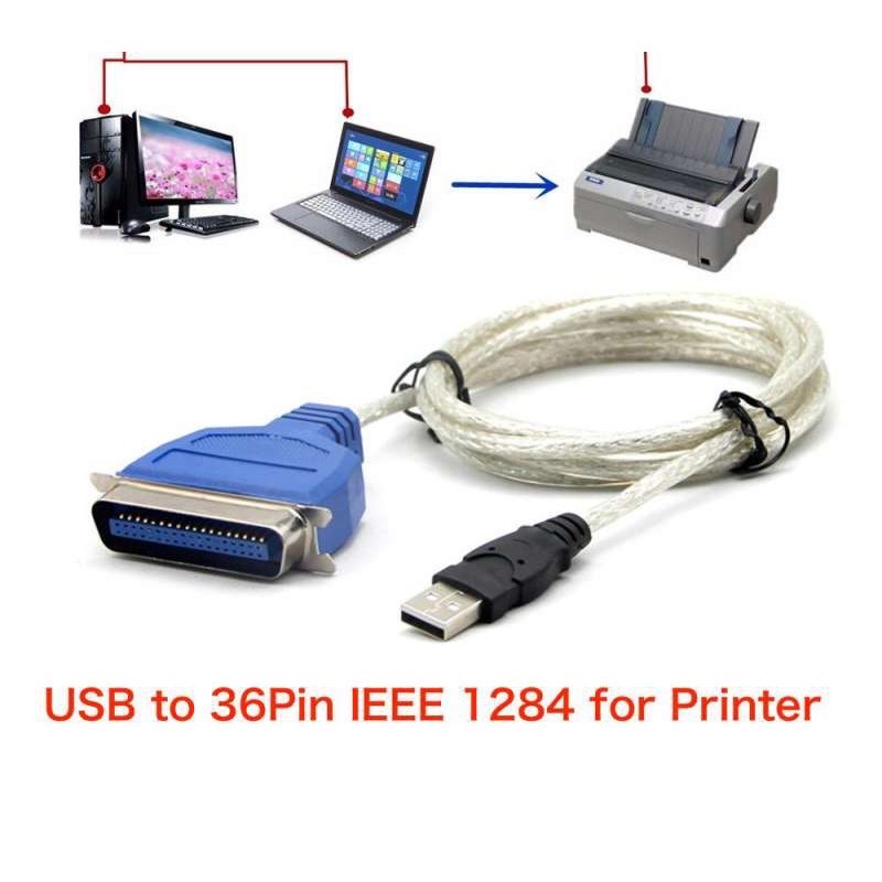 อะแดปเตอร์สายเคเบิ้ล 1 X USB 2.0 to Parallel IEEE 1284 36 Pin Printer ...