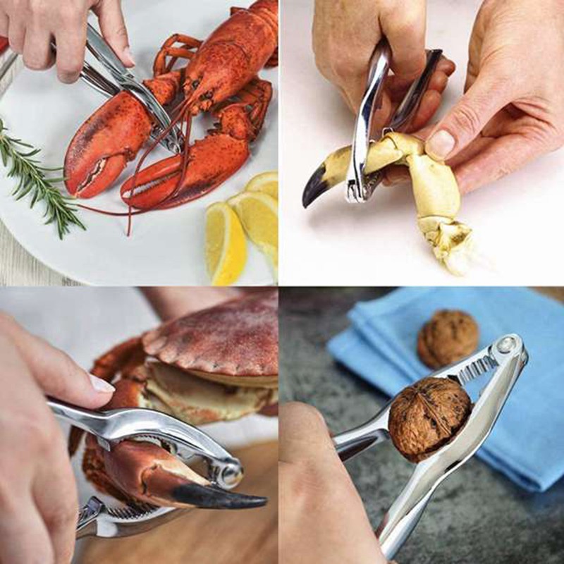 2 Crab Crackers, 2 Lobster Shells, 2 Crab Forks and 1 Seafood Scissor ...