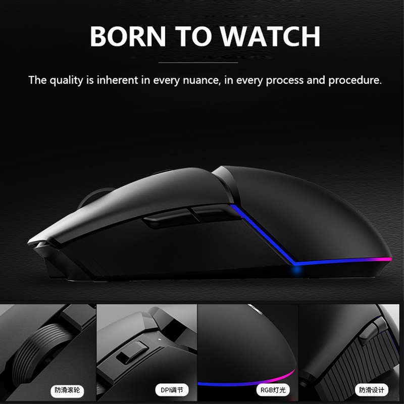 AJAZZ I309Pro Light Weight Mouse Wireless 2.4Hz Dual-mode RGB Mouse ...