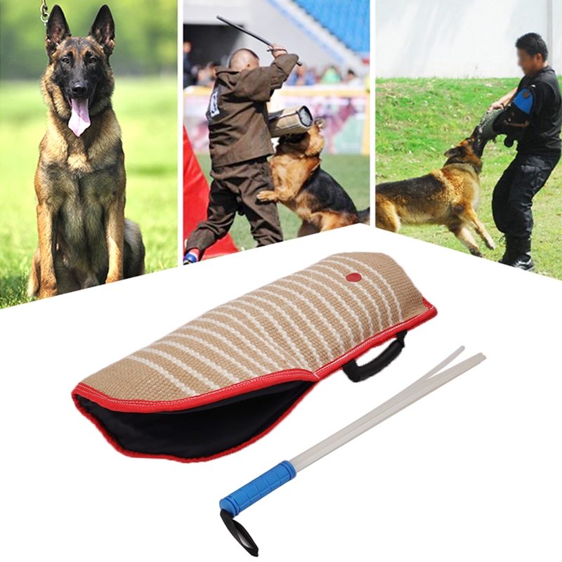Dogs Training Protection Biting Sleeve Bite target With 57cm Stick Dog ...