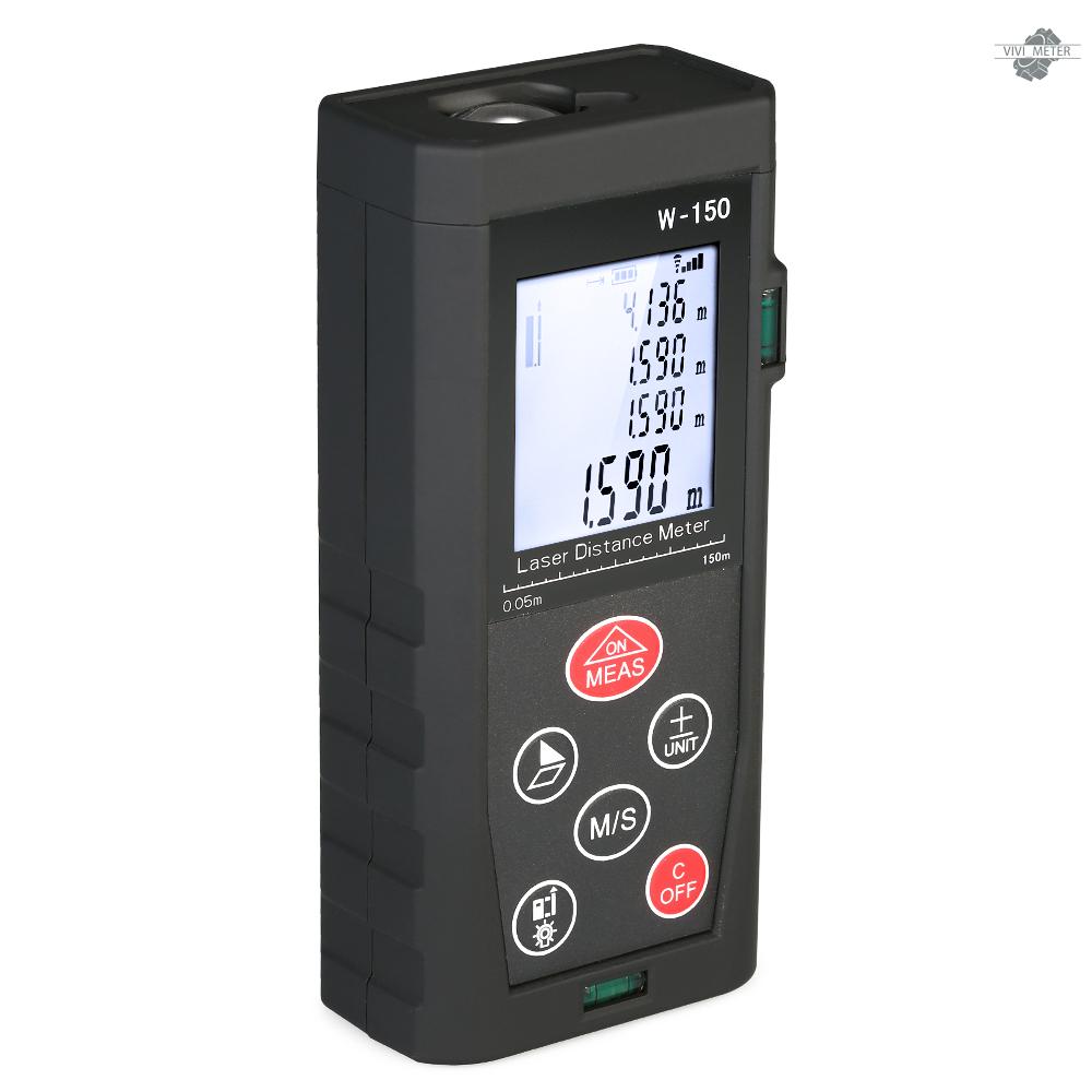 150m/492ft m/in/ft Mini Handheld Digital Laser Distance Meter with LCD ...