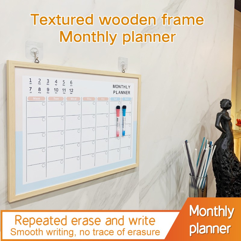 size 45x60cm1.5x2FT Magnetic WhiteBoard Calendar Monthly planner ...