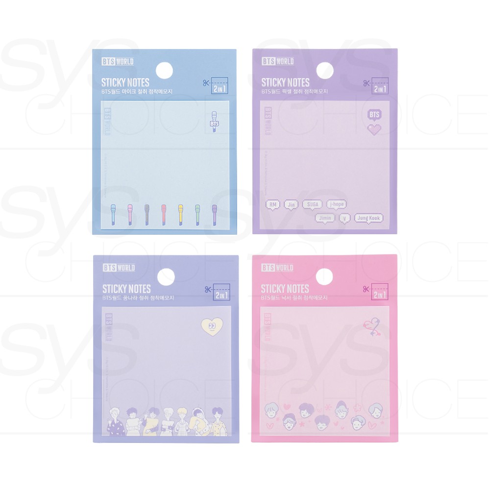 BTS WORLD Official MD Sticky Notes 4SET - syschoice.th - ThaiPick