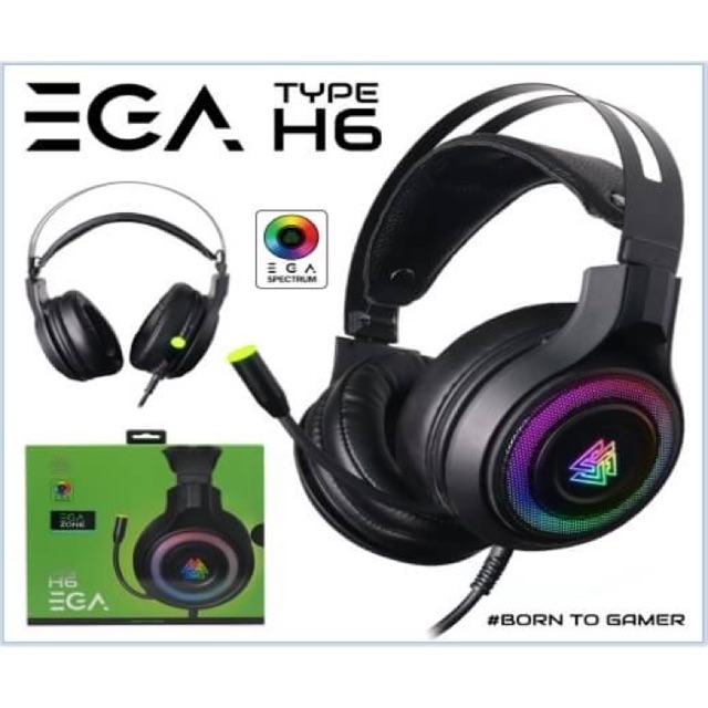 หูฟัง เกมมิ่ง มีไฟ EGA Type H7 RGB Gaming Headset 7.1 Virtual Surround ...
