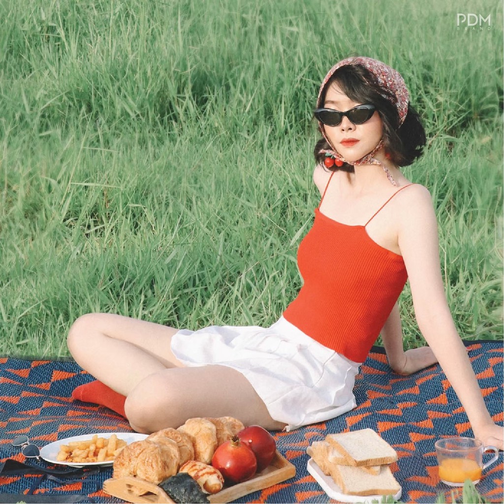 PDM เสื่อพับอเนกประสงค์ ลาย Stride (Orange-Indigo) Size M 120x180 cm ...