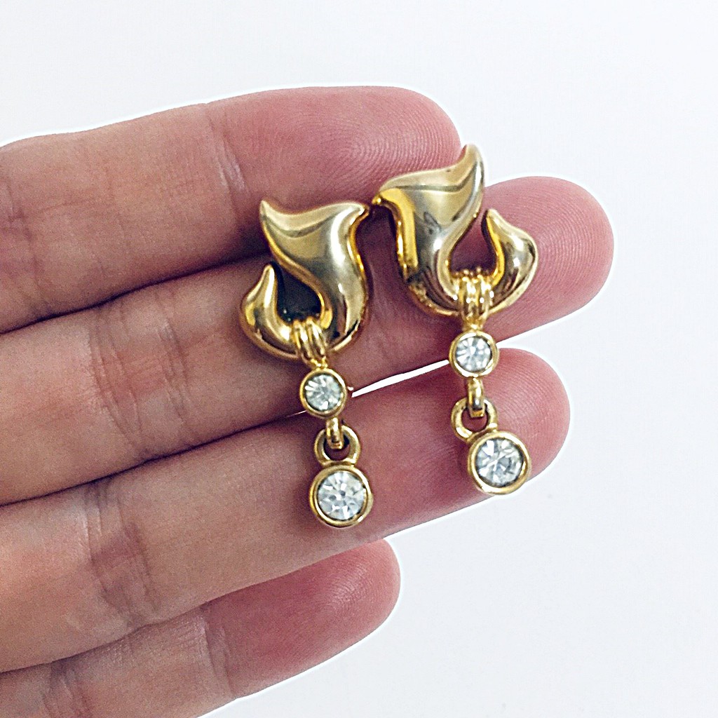 ต่างหูห้อย สีทอง ต่างหูแฟชั่น ผู้หญิง - pumara_89 - ThaiPick