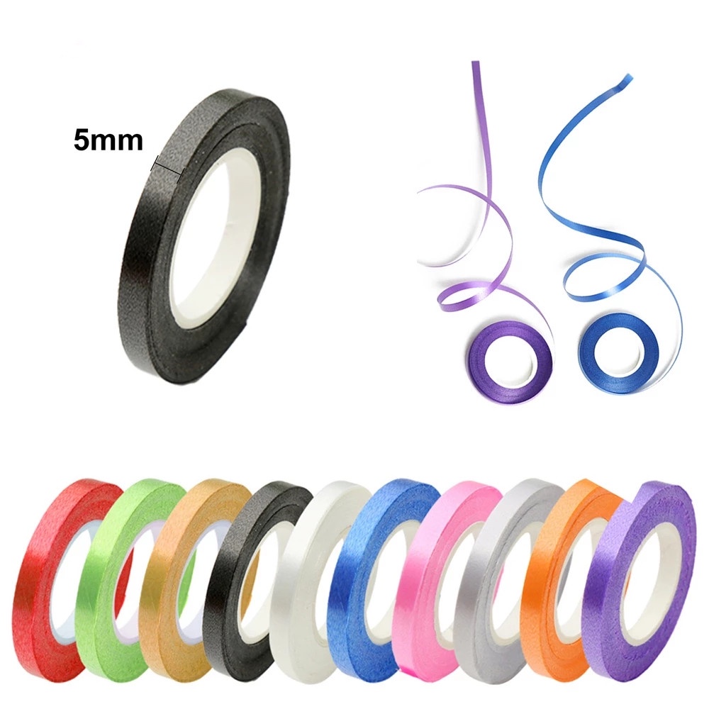 10m Small Roll Ribbon Birthday Party Wedding Decor Balloon Ribbon Silk ...