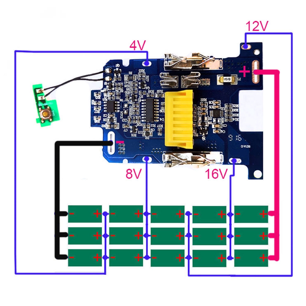 Bl 1830 Li - Ion Battery Bms Pcb แผ่นบอร์ดโมดูลป้องกันชาร์จแบตเตอรี่ ...