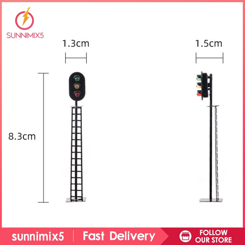 [Trend sport] 3Pcs DIY Traffic Lights 1:87 HO Scale Traffic Light Lamp ...